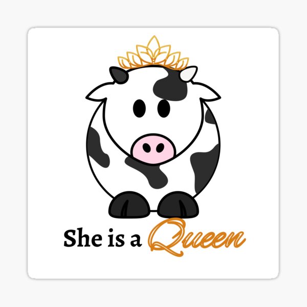 "cow queen" Sticker for Sale by kawther02 | Redbubble