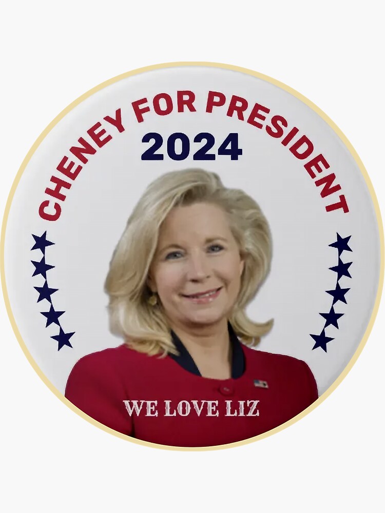 "Liz Cheney 2024 For President " Sticker for Sale by Wraptious | Redbubble