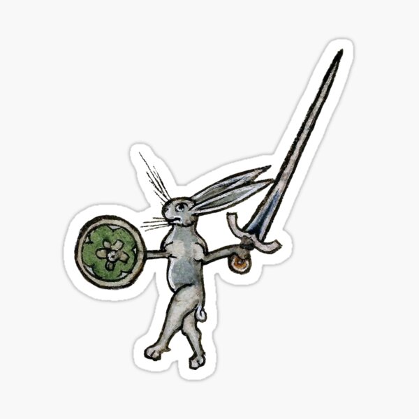 "Medieval Knight Rabbit (14th century) - Medieval Illuminated ...