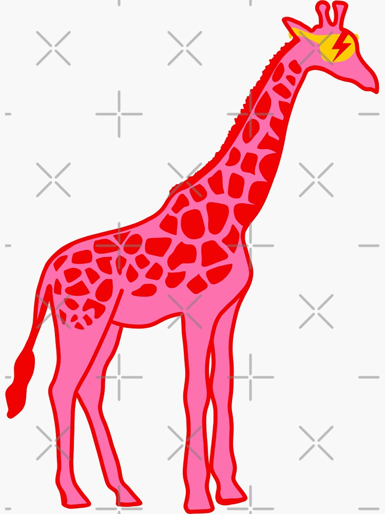 "preppy pink giraffe " Sticker for Sale by gdm123 | Redbubble