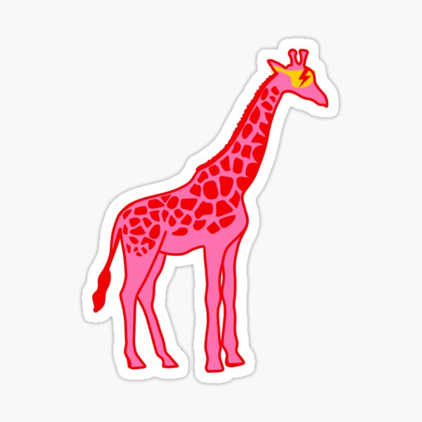 "preppy pink giraffe " Sticker for Sale by gdm123 | Redbubble