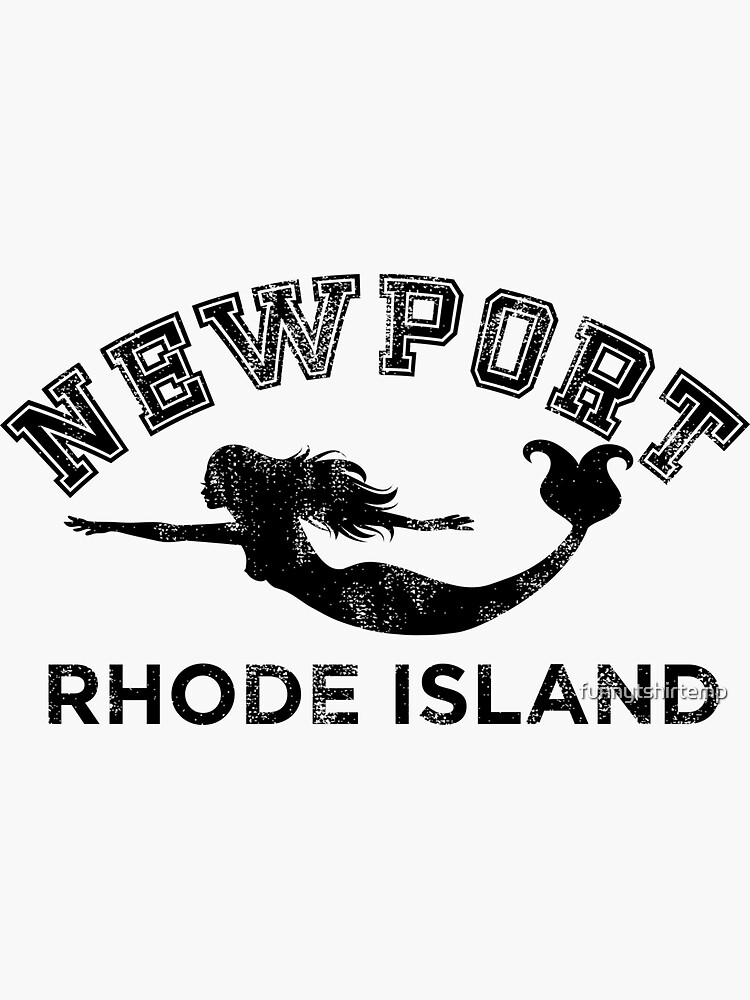 "Newport Rhode Island RI Mermaid Vintage Silhouette" Sticker for Sale ...