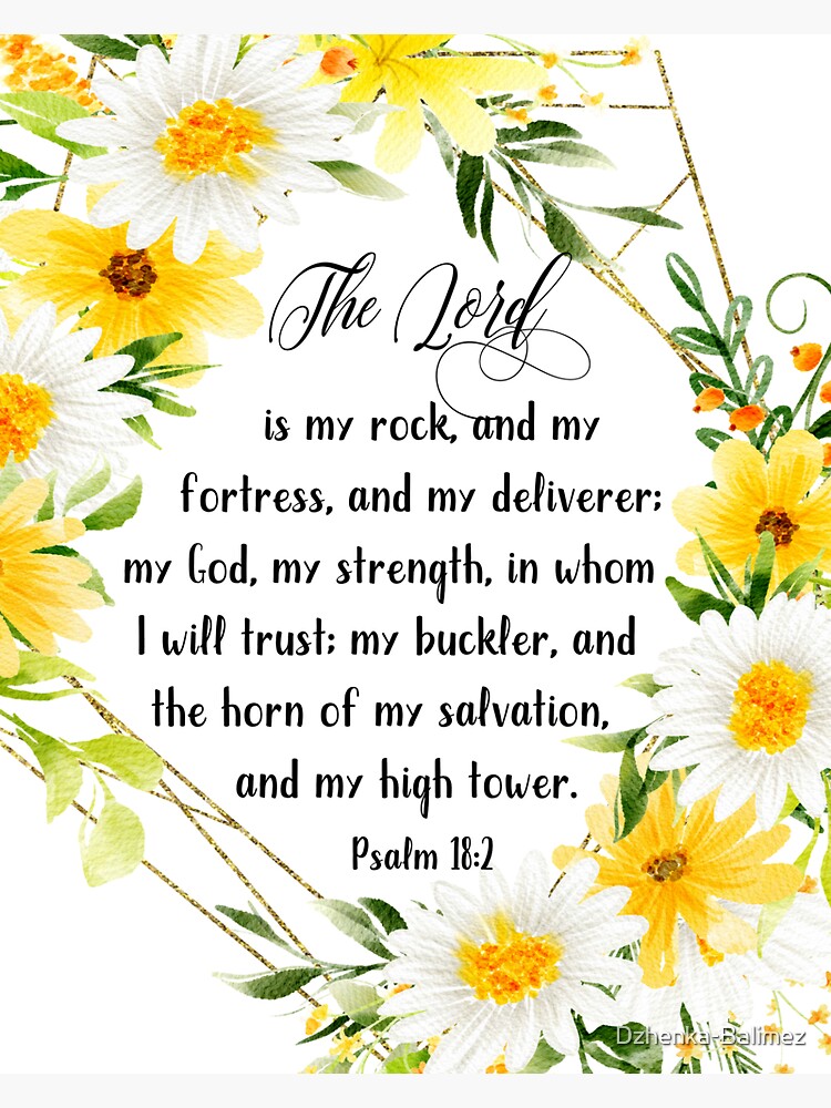 "Psalm 18:2 The Lord Is My Rock, Scripture Wall Art, Bible Verse Quote ...