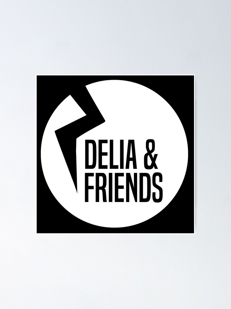 "Delia & Friends White Circle" Poster for Sale by DeliaTheArtist ...