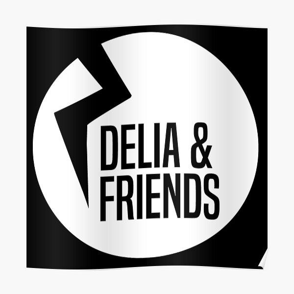 "Delia & Friends White Circle" Poster for Sale by DeliaTheArtist ...