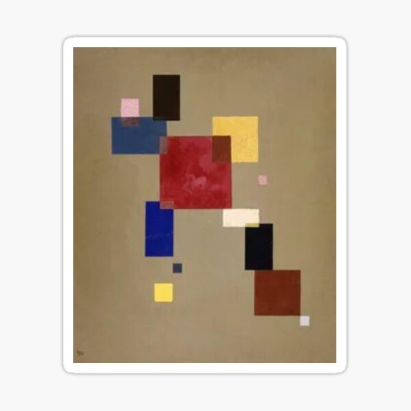 "Thirteen rectangles paiting of wassily kandinsky classic art " Sticker ...