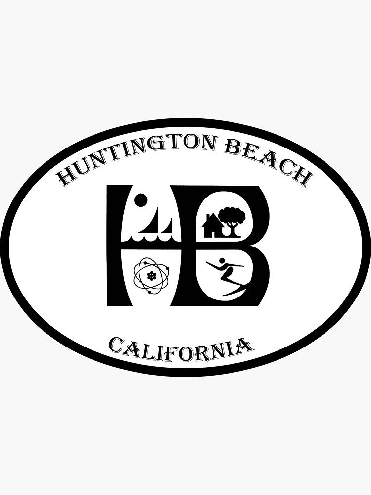 "Huntington Beach Travel" Sticker for Sale by CaliDood | Redbubble