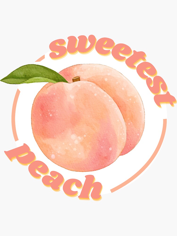 "Sweetest Peach" Sticker for Sale by sarahvinton | Redbubble