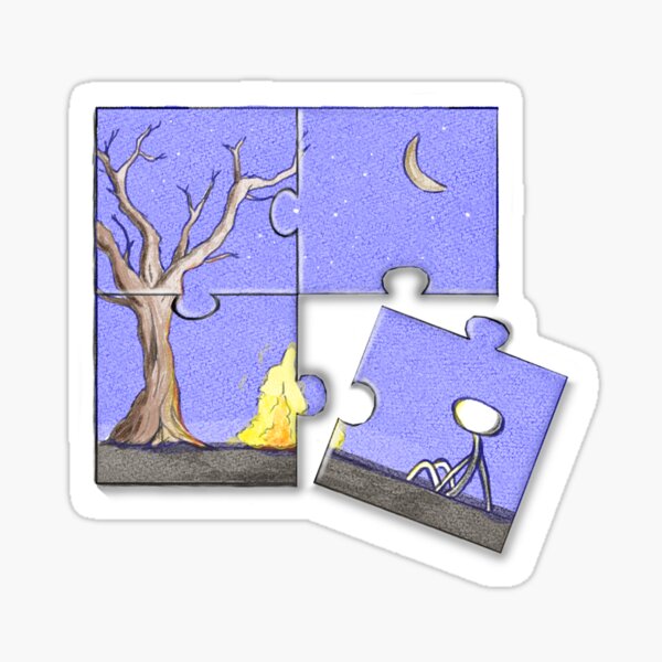 "Missing piece of the puzzle" Sticker for Sale by welfrid | Redbubble
