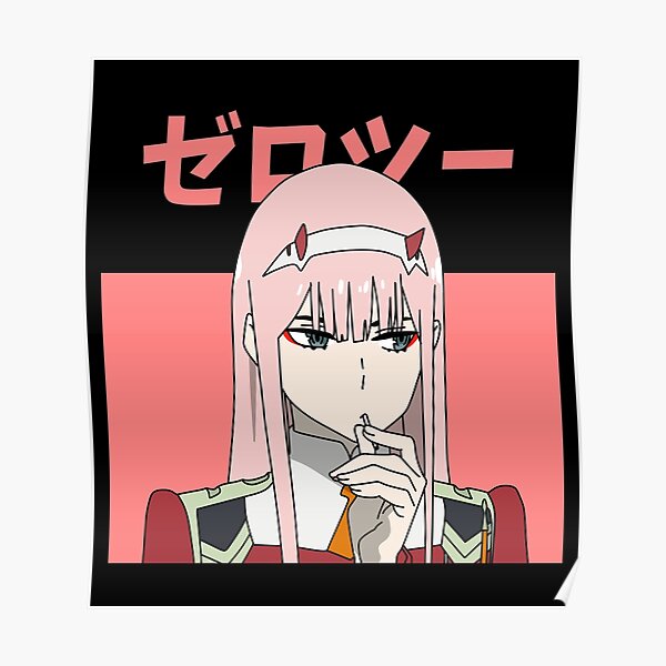"pinky cute zero two" Poster for Sale by Semzig | Redbubble