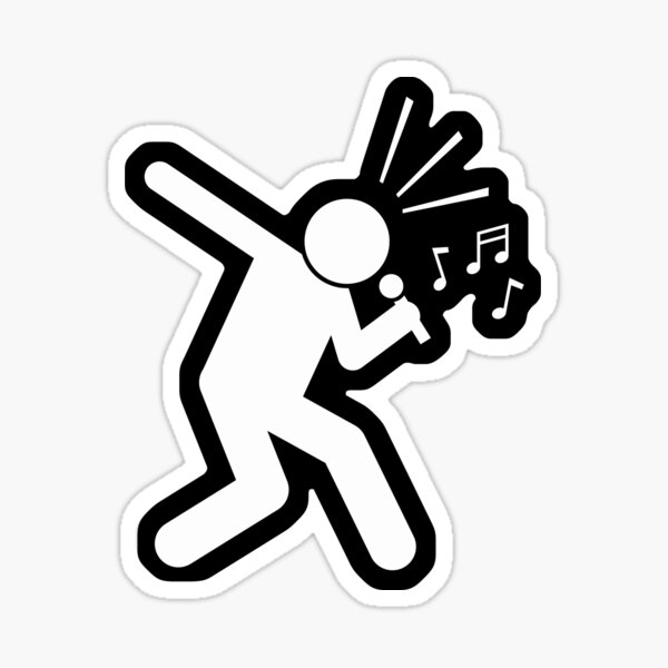 "Singing like a rockstar" Sticker for Sale by ER-Art-Design | Redbubble