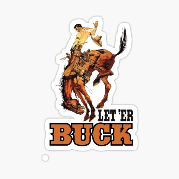 "Pendleton Oregon Let 'Er Buck" Sticker for Sale by jcalvinded | Redbubble