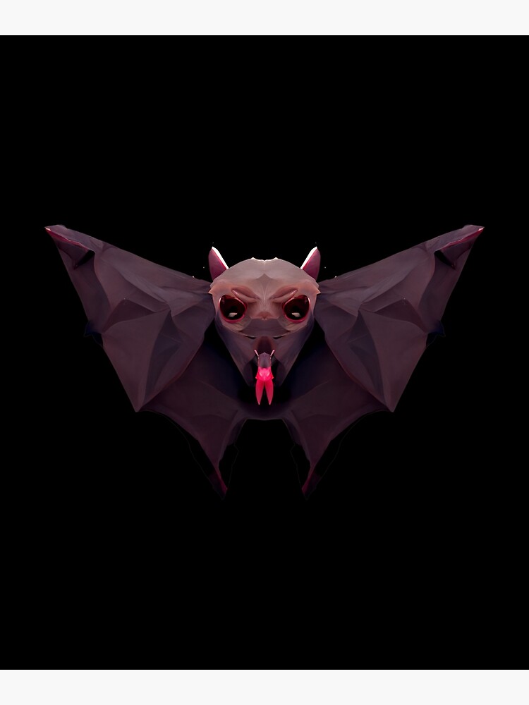 "Low Poly Vampire Bat " Poster for Sale by uneasyviewing | Redbubble