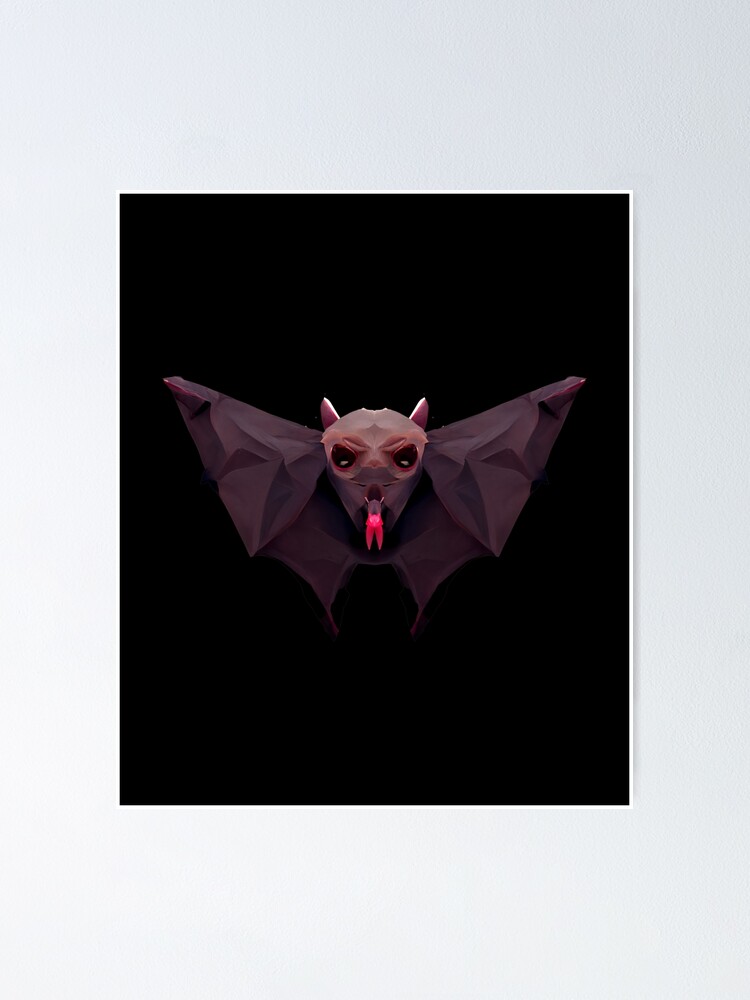 "Low Poly Vampire Bat " Poster for Sale by uneasyviewing | Redbubble