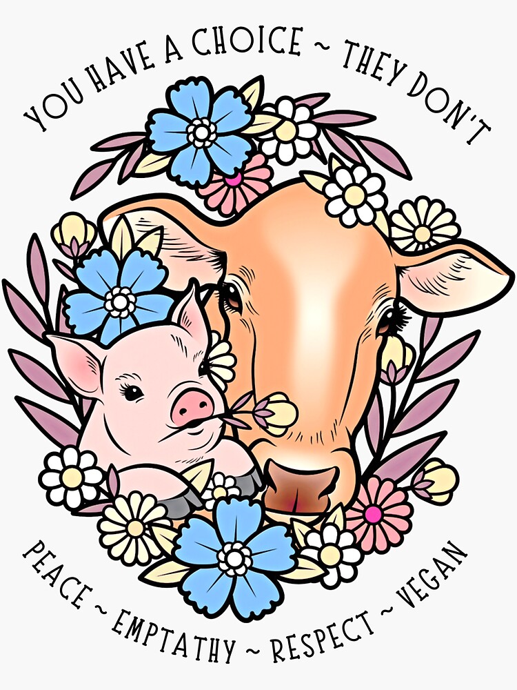 "Peace Empathy Respect Vegan ~ Animal Activism" Sticker for Sale by ...