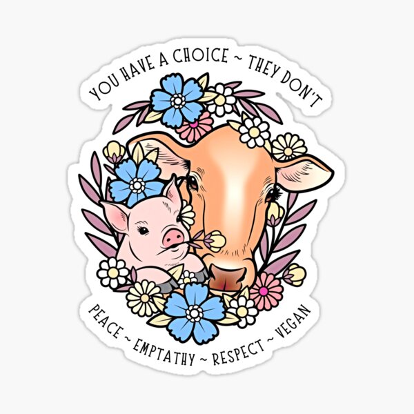 "Peace Empathy Respect Vegan ~ Animal Activism" Sticker for Sale by ...
