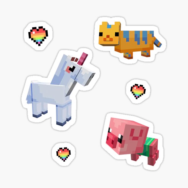"Minecraft Cute Sticker Pack" Sticker for Sale by JesusDrip | Redbubble