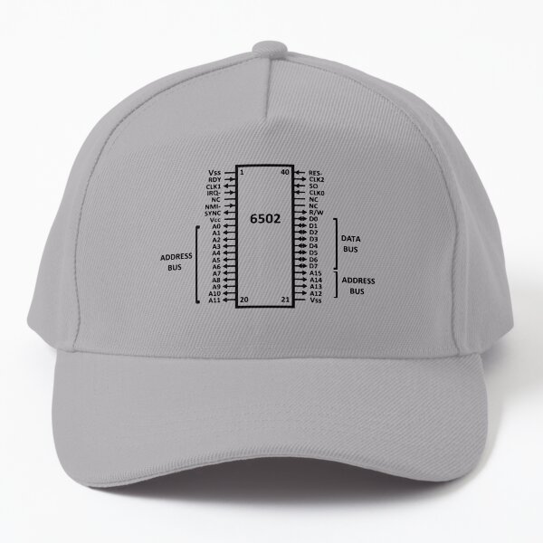 "6502 CPU pinout" Cap for Sale by VVAgraphics | Redbubble