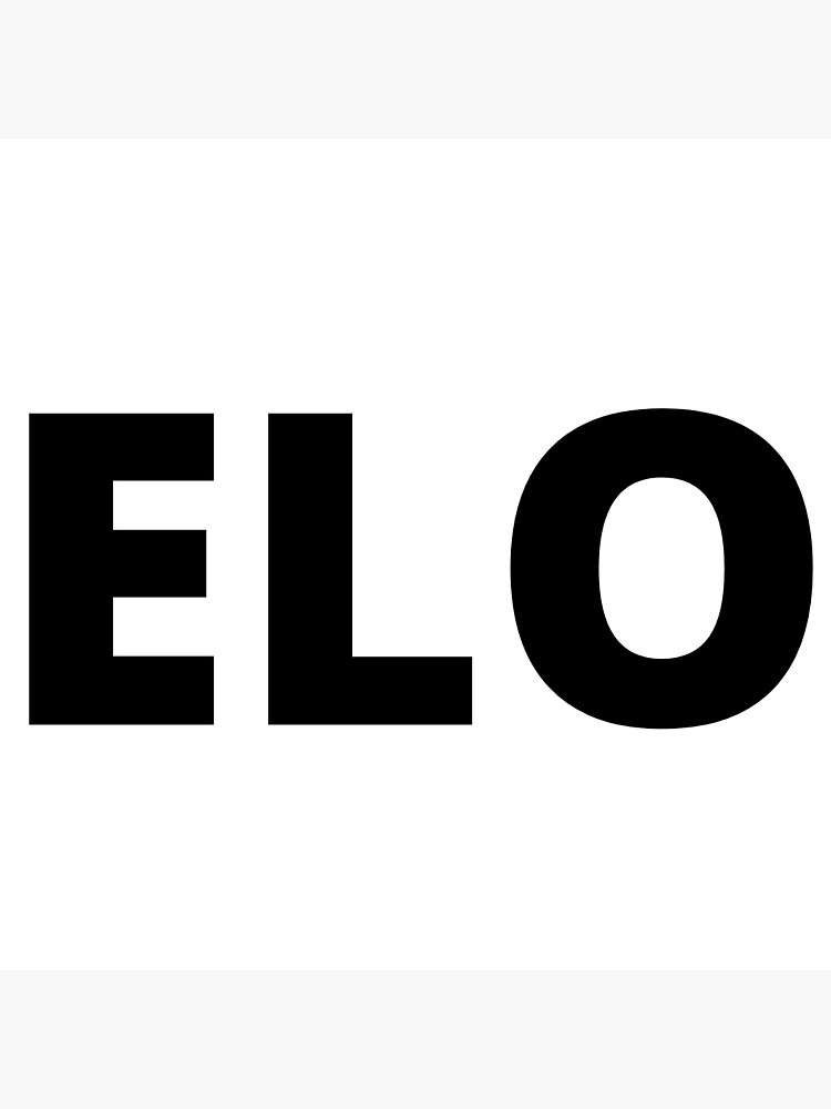 ""ELO" design in black bold font" Sticker for Sale by Kopana | Redbubble