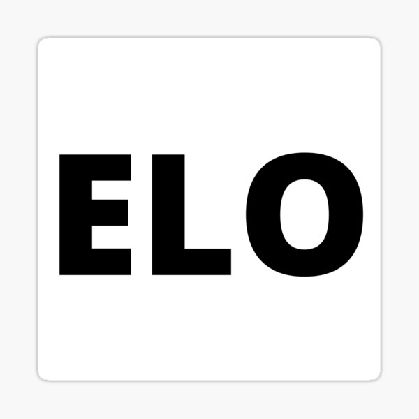 ""ELO" design in black bold font" Sticker for Sale by Kopana | Redbubble