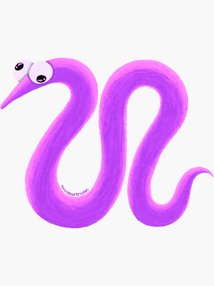 "Worm On a String" Sticker for Sale by thingsbytristen | Redbubble