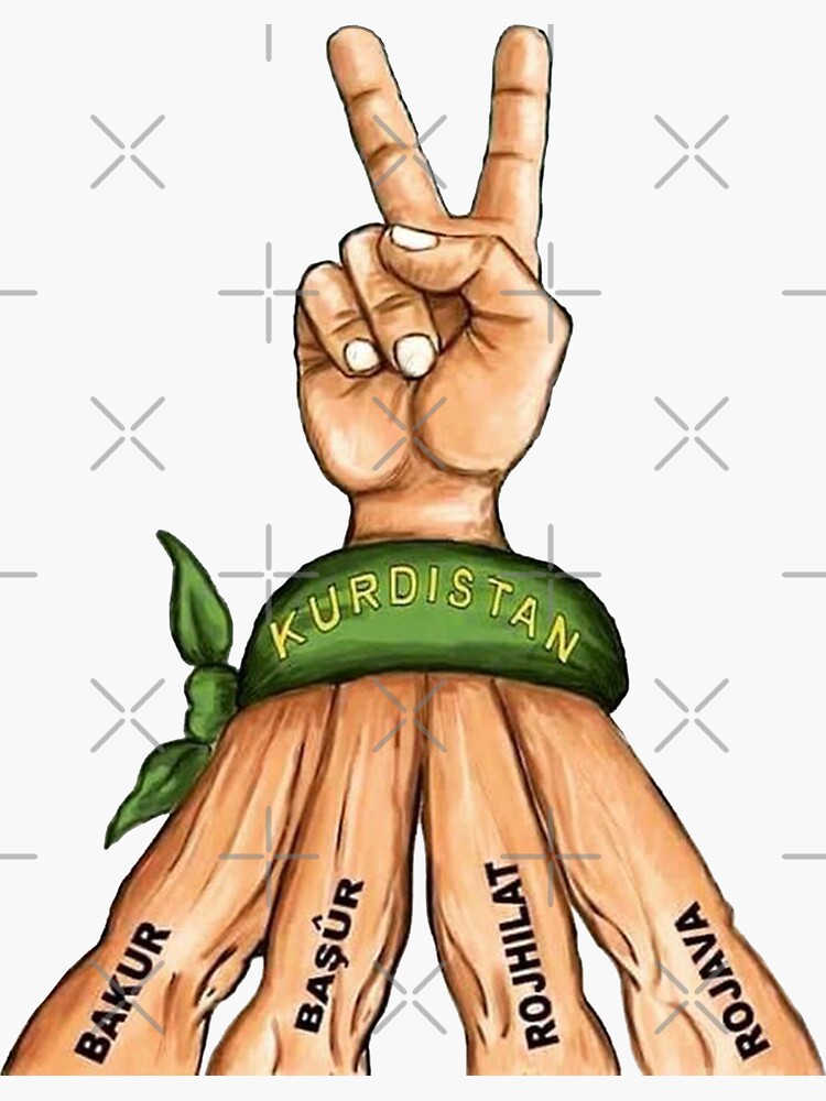 "KURDISTAN,BAKUR,BASHUR,ROJAVA,ROJHILAT" Sticker for Sale by ...