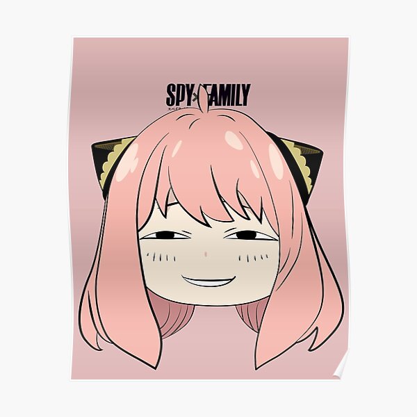 "Anya Forger Spy x Family Heh Smug Face" Poster for Sale by trentnin ...