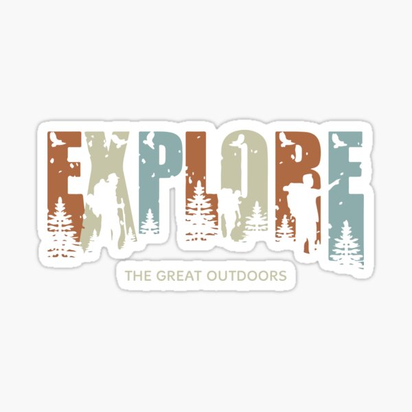 "Explore the Great Outdoors" Sticker for Sale by Egezinti | Redbubble