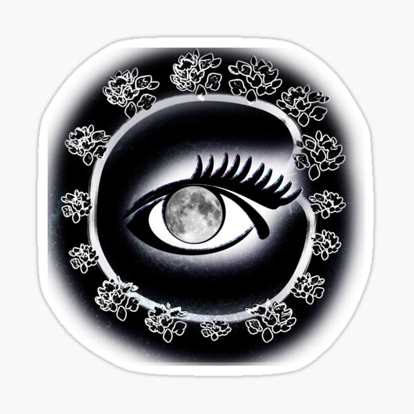 "Moon Eye" Sticker for Sale by M3PicsStudio | Redbubble