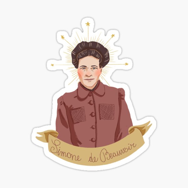 "Simone de Beauvoir" Sticker for Sale by aetnensis | Redbubble