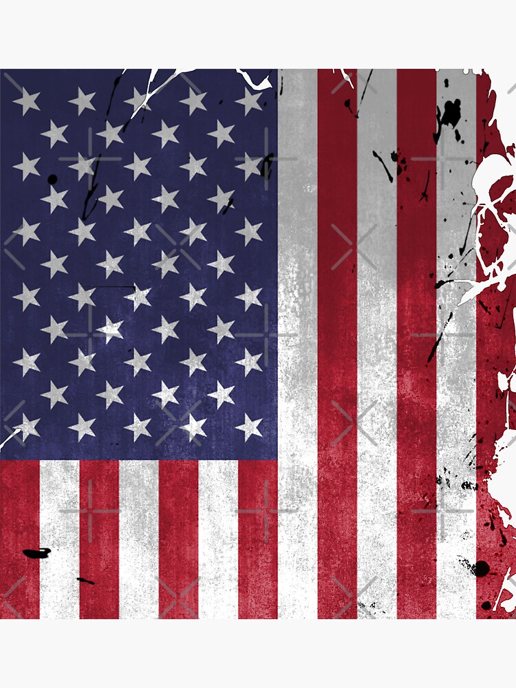 "USA Dirty Flag" Sticker for Sale by M3PicsStudio | Redbubble