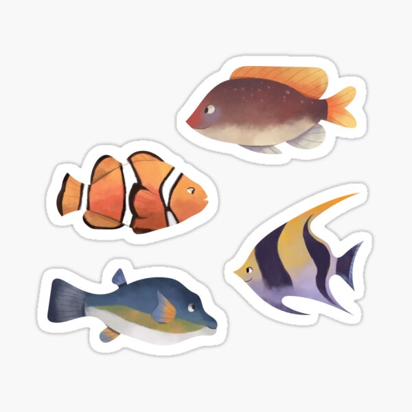 "fish sticker pack" Sticker for Sale by stickers-packs | Redbubble