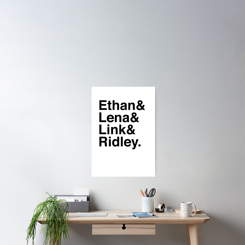 "Ethan & Lena & Link & Ridley." Poster by Kitmagic | Redbubble