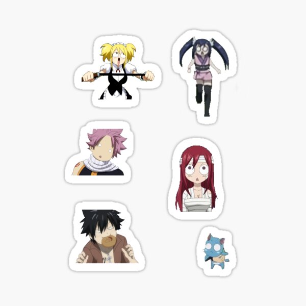 "Fairy tail low quality sticker pack" Sticker for Sale by Emi09 | Redbubble