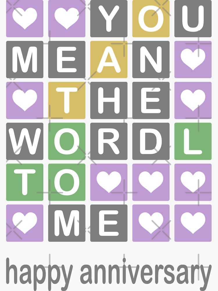 "Happy Anniversary Wordle, Happy Birthday Wordle, You Mean The Wordl To ...