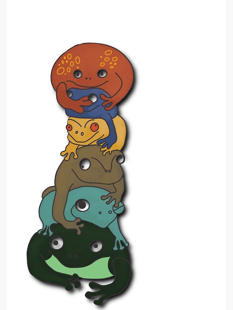"tower of frogs" Poster for Sale by BigAndBug | Redbubble