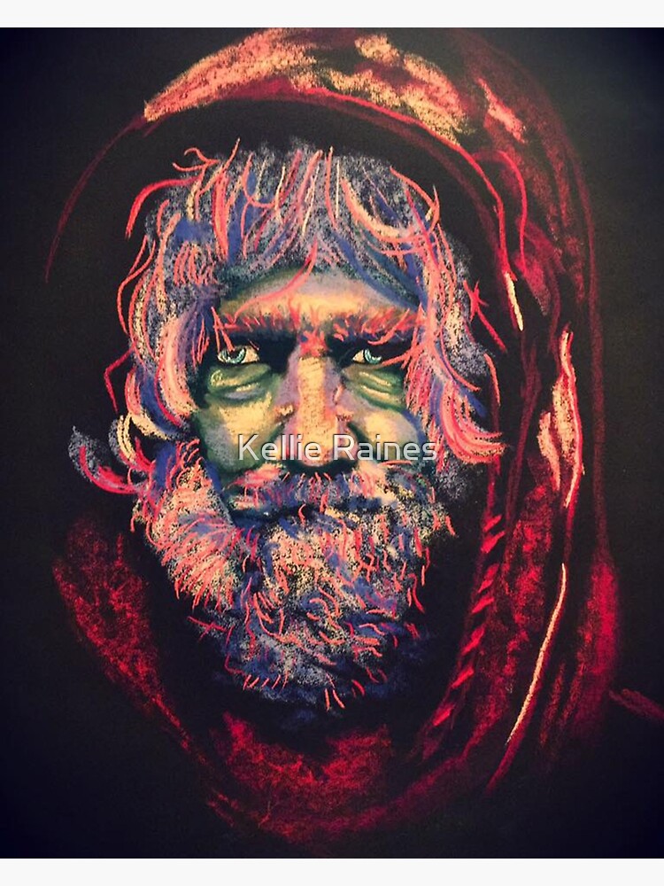 "Colorful Old Man" Poster by kellierainesart | Redbubble