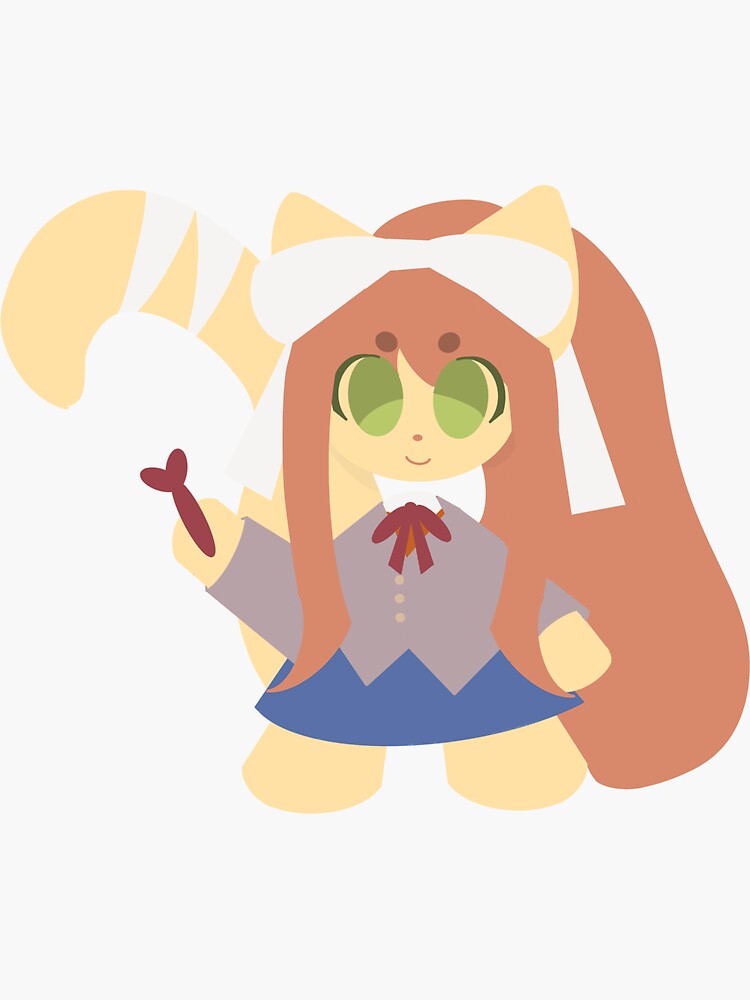"୨୧ Monika" Sticker for Sale by teanime | Redbubble