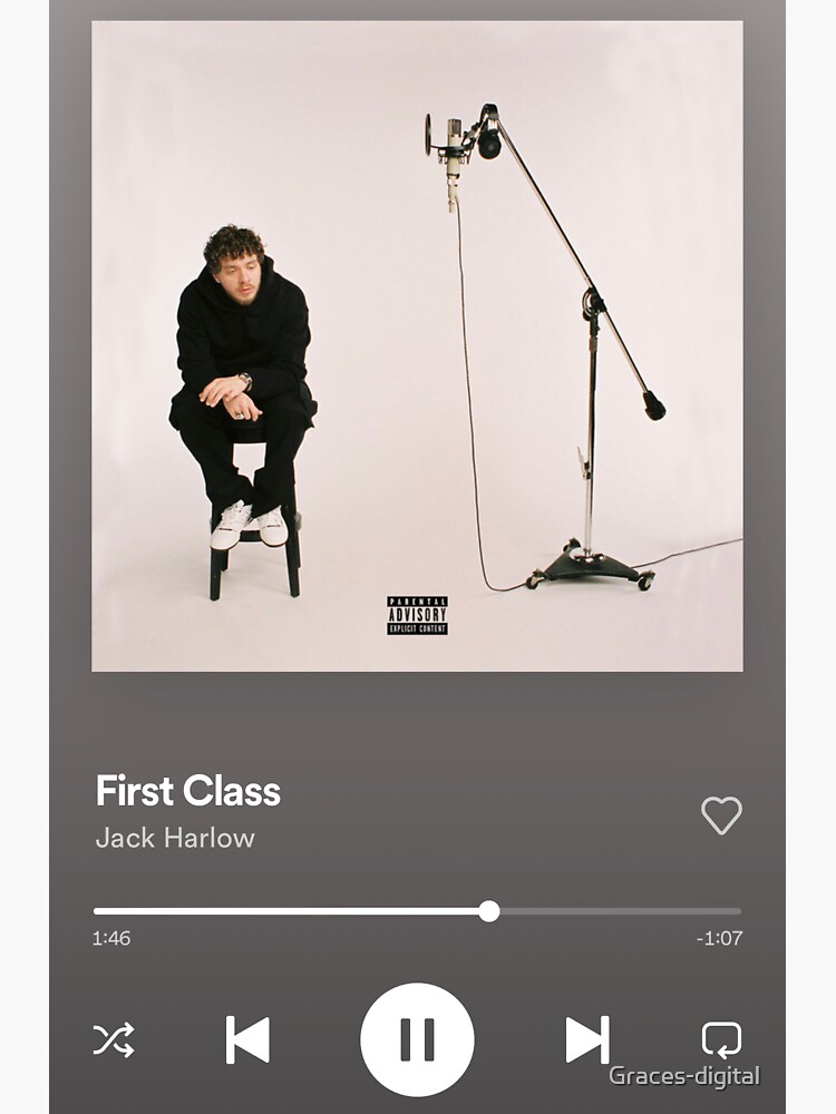 "'First Class' by Jack Harlow" Sticker for Sale by Graces-digital ...