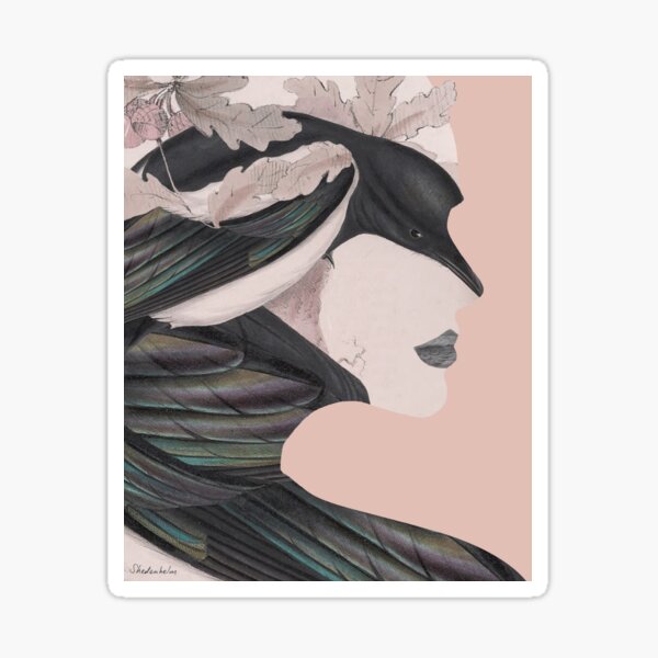 "Transformations, 9, Iridescence (A Collage Story)" Sticker for Sale by ...