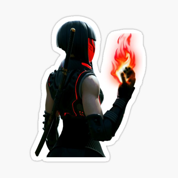 "Ninja's Katana Fire" Sticker for Sale by AlexandrArt-- | Redbubble