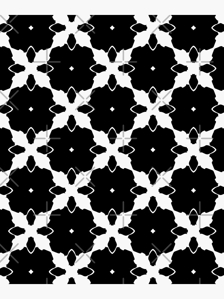 "Black and White Eccentric Pattern" Sticker for Sale by QuantumRocks21 ...