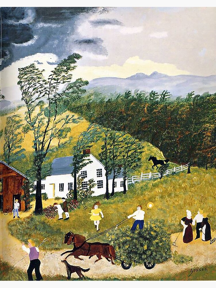 "grandma moses art" Art Board Print for Sale by Flamingomom | Redbubble
