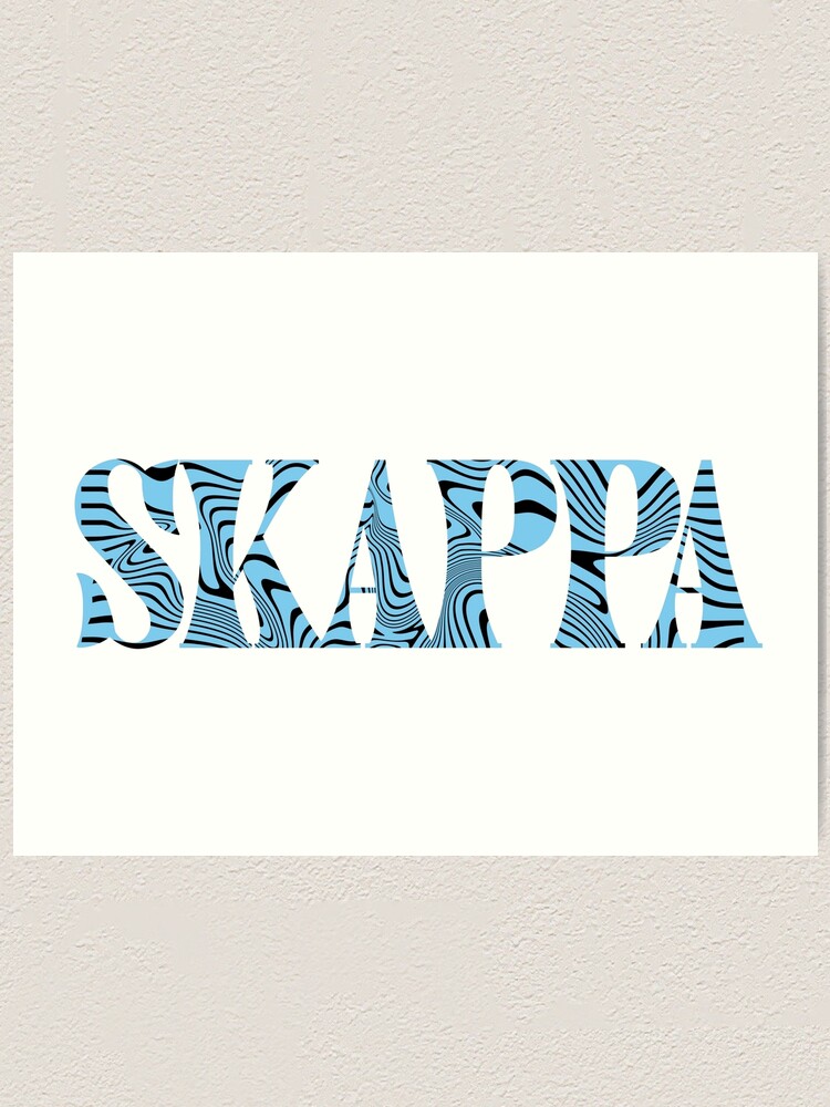 "blue skappa large logo" Art Print for Sale by marisacollins | Redbubble