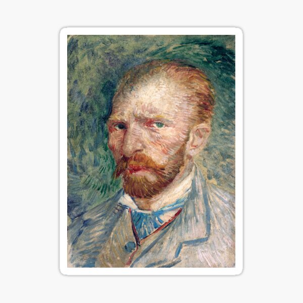 Pegatina «Autorretrato de Vincent van Gogh (1889)» de amrmab | Redbubble