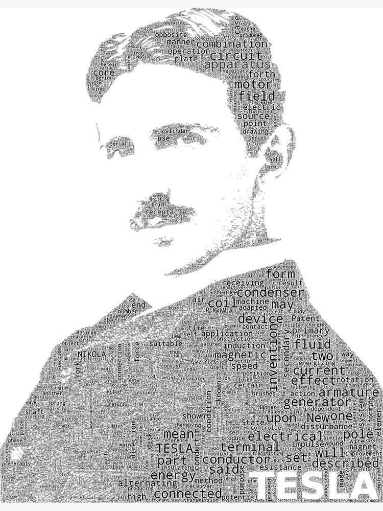 "Nikola Tesla Word Cloud" Photographic Print for Sale by WordyCloud ...