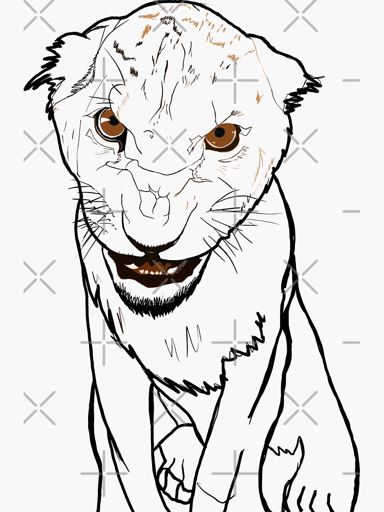 "angry lion cub" Sticker for Sale by Dsn-art-1hicham | Redbubble