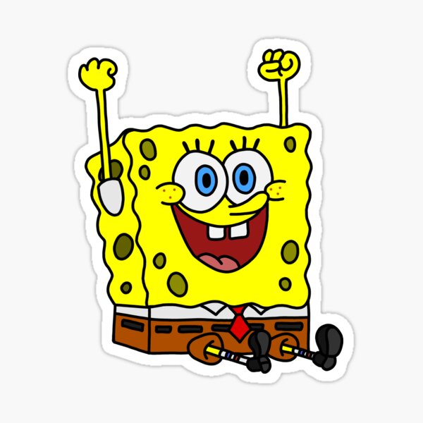 "Spongebob " Sticker for Sale by jerobyl | Redbubble