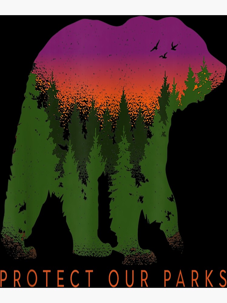 "Protect Our Parks - National Park Bear " Poster for Sale by Shop-of ...