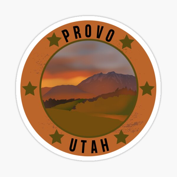 "Provo Utah | Utah Valley Travel Patch" Sticker for Sale by Thatgirlemu ...